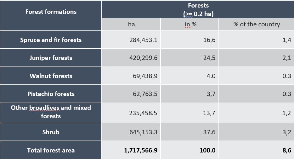 The 2nd National Forest Inventory in Kyrgyzstan: Outcomes